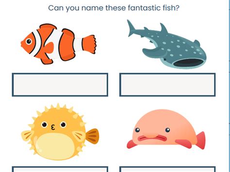Fish Worksheet Teaching Resources