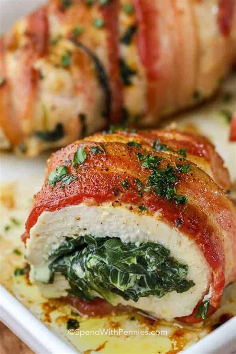 Pan Fried Spinach Cream Cheese Stuffed Chicken Breasts Breaded Chicken