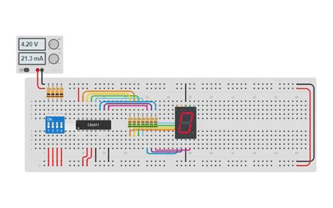 Circuit Design 7 Segment Decoder Tinkercad