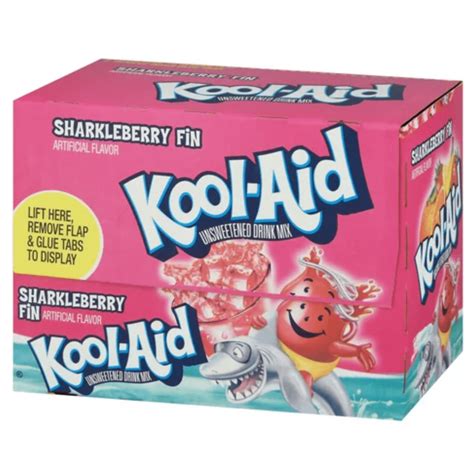 Kool Aid Unsweetened Sharkleberry Fin Powdered Drink Mix 016 Oz 48