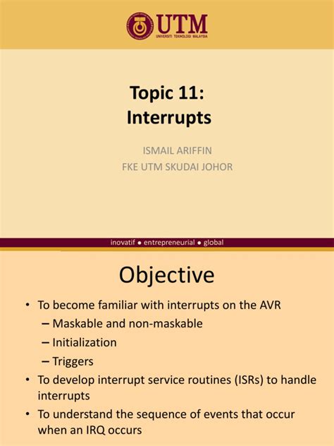 Topic 11 Atmega32 Interrupt In C Ismail Fkeutm 2018 Pdf Topic 11 Atmega32 Interrupt In C Ismail Fkeutm 2018 Pdf