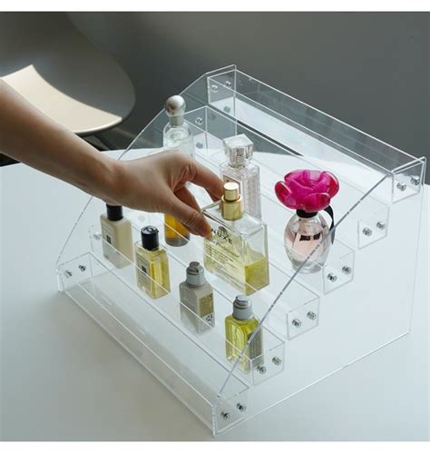 화장품 계단식 받침대 아크릴 매니큐어 추천제품 진열 진열대 정리함 신상 향수 2종 엽서 거치대 정리대 디스플 티몬