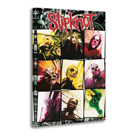 Slipknot Self Titled Album Canvas Poster Nu Metal Retro Art Wall Decor