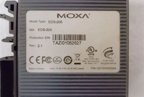 5 Port Unmanaged Switches Moxa Input Module Eds 205 Lan Capable Grey