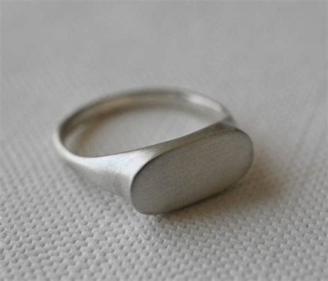 Sterling Silver Signet Ring Oval Signet Ring Seal Ring Solid Silver
