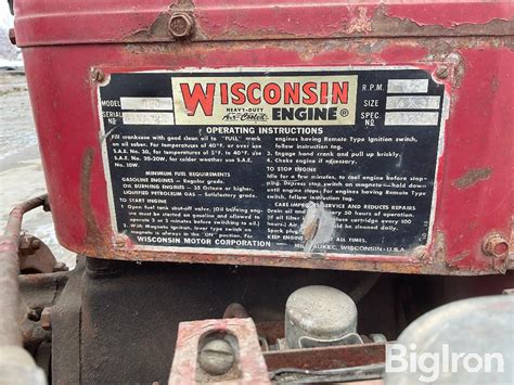 Wisconsin Thd Heavy Duty Air Cooled 2 Cylinder Gas Engine