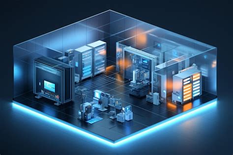 Premium Photo Datacenter Server Cloud Computing Isometric Interior