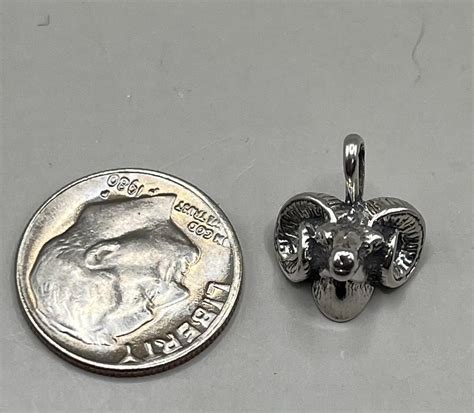 Sterling Silver Ram Head Etsy