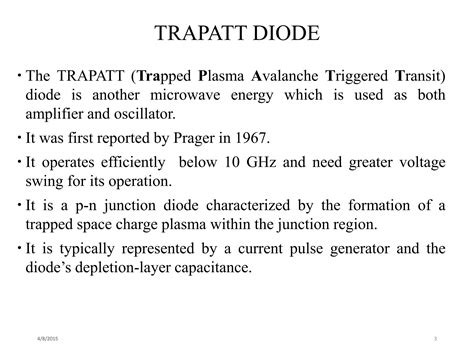 Trapatt Diode Pptx