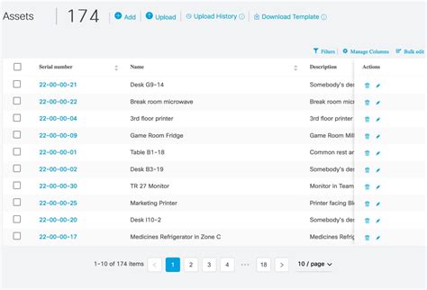 Cisco Spaces Asset Locator Configuration Guide Manage Assets Cisco