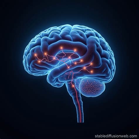 Neuro Brain Illustration Stable Diffusion Online