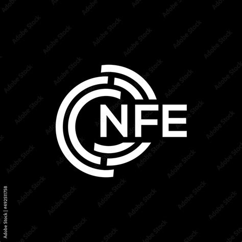 Nfe Letter Logo Design Nfe Monogram Initials Letter Logo Concept Nfe Letter Design In Black