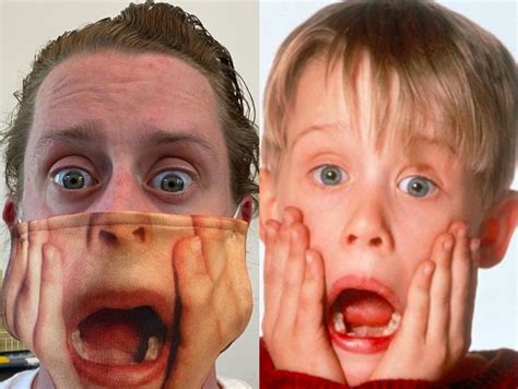 Quirky Af Macaulay Culkin Stays Covid Safe With Home Alone Mask