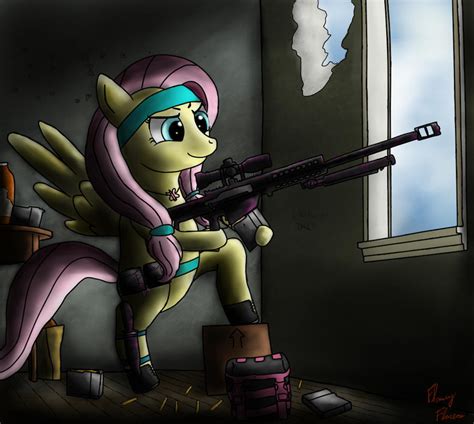 Adorable Evil Fluttershy Sniping By Miokomata On Deviantart
