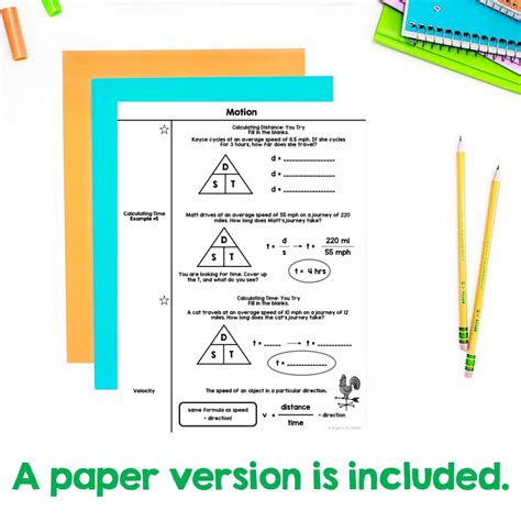 Motion Speed Velocity And Acceleration Interactive Lesson
