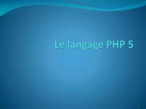 Ppt Le Langage Php 5 Powerpoint Presentation Free Download Id2274496