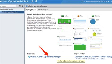 deploy vcenter operations manager from vsphere web client · cloudmaniac