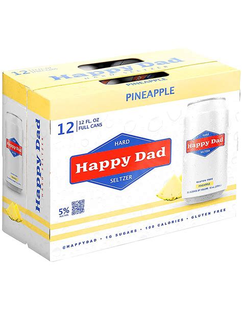 Happy Dad Hard Seltzer Pineapple 12 Pack Goody Liquor