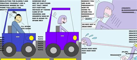 Momizi In A Spanking Car Chase Running From Dad By Pedrew0 On Deviantart