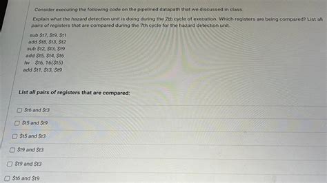 Solved Consider Executing The Following Code On The