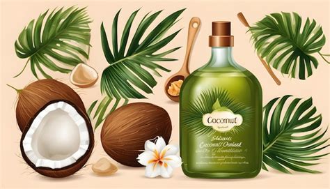 Premium Photo A Poster For Coconut Oil And Coconut Oil