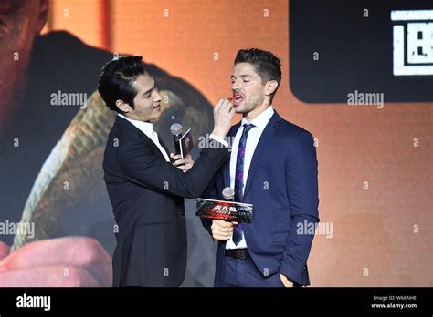 Taiwanese Actor Lan Cheng Lung Left And Australian Actor Sam Hayden