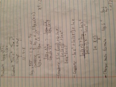 Section 3 3 Properties Of Logarithims Precalculusby Billy Pippin