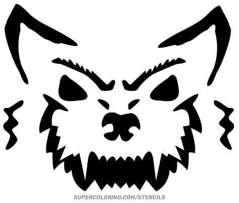 Wolf Stencil Free Printable Papercraft Templates