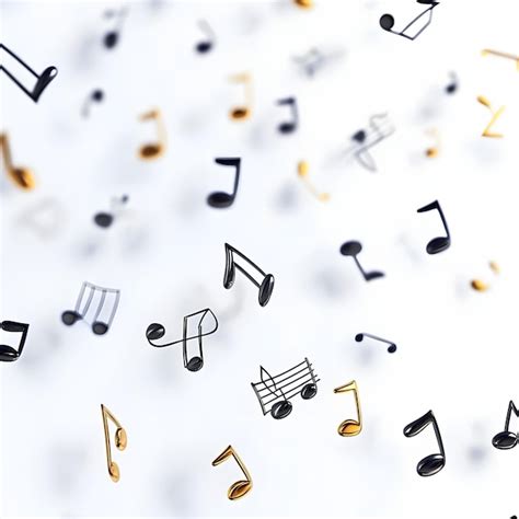 White Musical Notes Premium Ai Generated Image