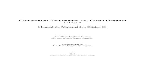 Pdf Manual De Matematica Basica Ii Dokumen Tips