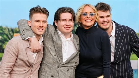 Sharon Stone Makes Rare Red Carpet Appearance With 3 Grown Sons In La