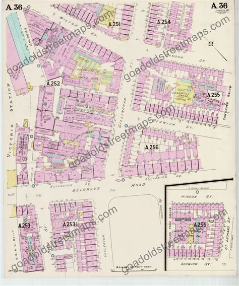 Goad Old Street Map For London England Sheet A36
