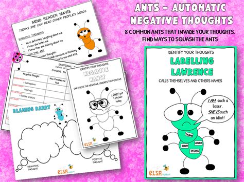 Ants Automatic Negative Thoughts Item 380 Elsa Support Worksheets Library