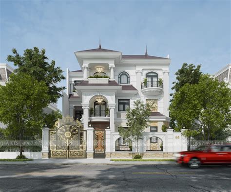 8777 Sketchup Classical Villa Exterior Model Download By Ha