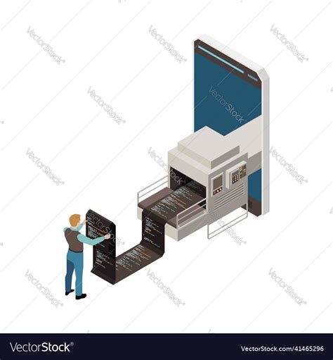 Conveyor Programming Conceptual Composition Vector Image