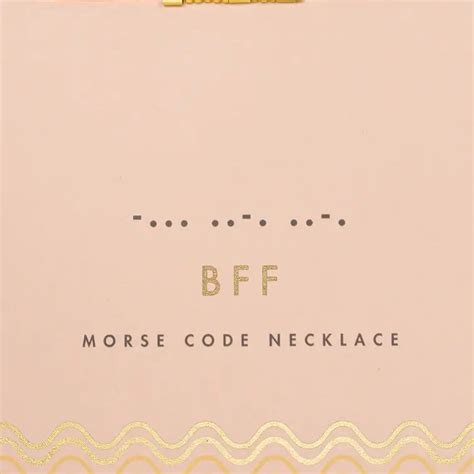 Morse Code Necklace Gold Bff Everything Local Co