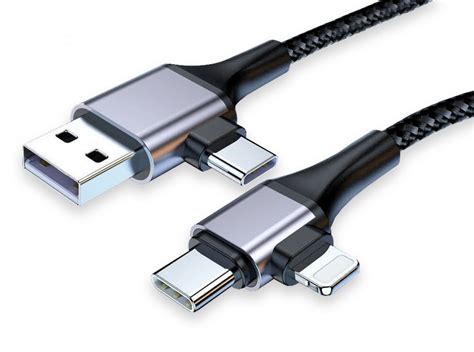 4 In 1 Multi Function Usb A Usb C And Lightning Cable Up To 60w Pd
