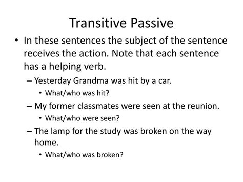 Ppt Transitiveintransitive Verbs Powerpoint Presentation Free