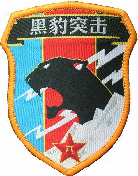 07s Series China Pla Army Special Forces Black Leopard Commando Unit Patch