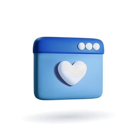 Premium Vector 3d Icon Realistic Vector Blue Like Heart Shape