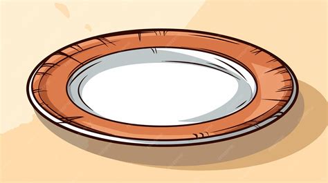 Vintage Cartoon Empty Plate With Hungry Symbol Premium Ai Generated