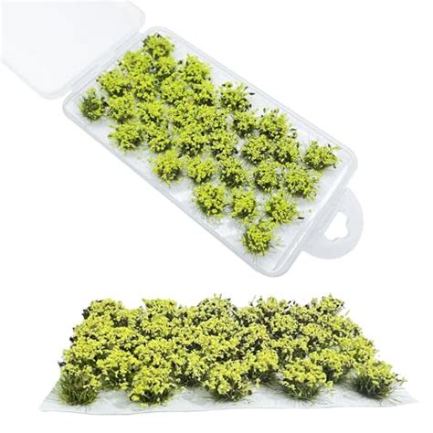 Woohome 32 Pcs Static Grass Tuft Model Grass Tufts Railway Artificial