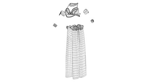 3d Full Belly Dancer Outfit Costume Turbosquid 1973652