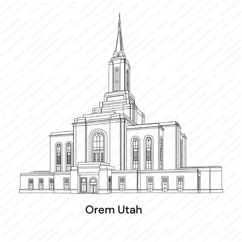 Orem Utah Lds Temple Svg File Digital Download Etsy Lds Temples Single Line Drawing Orem Utah