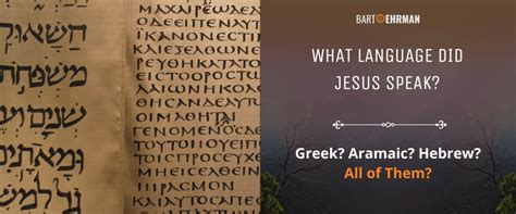 What Language Did Jesus Speak Greek Aramaic Hebrew