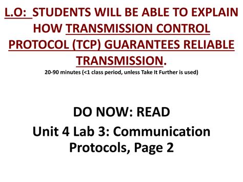 Lesson49 C U4l3 Tcp Transmission Control Protocol Ppt