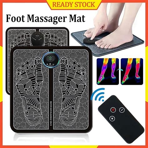 Rechargeable Ems Foot Massager Mat Tikar Urut Kaki Kerusi Mesin Urut