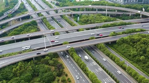 Aerial View Of Highway And Overpass In City Stock Footage Videohive