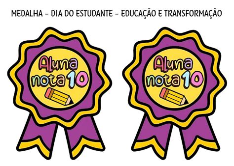 Blog Educação E Transformação 👍medalha Alunoa Nota 10