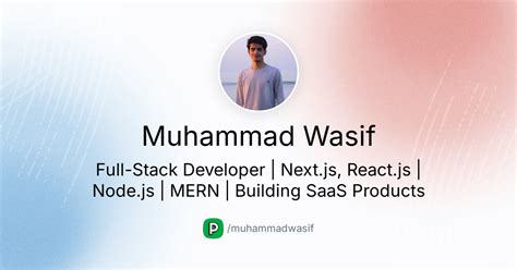 Muhammad Wasif • Peerlist